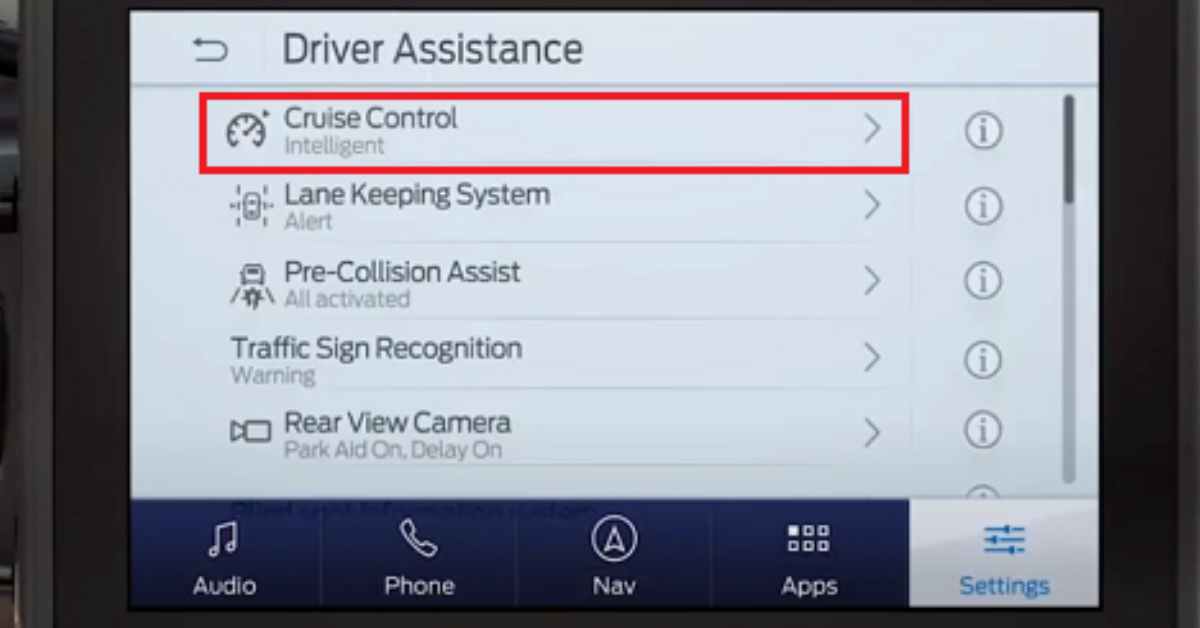 Enable or Disable Speed Sign Recognition on Ford F-150